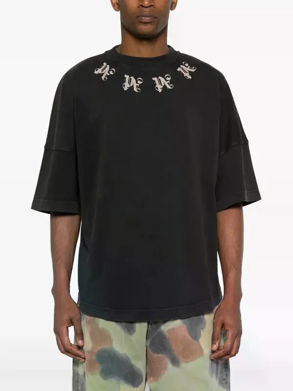 Palm Angels Monogram-print Cotton T-shirt