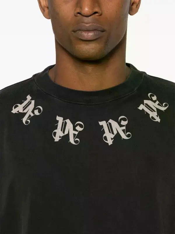 Palm Angels Monogram-print Cotton T-shirt