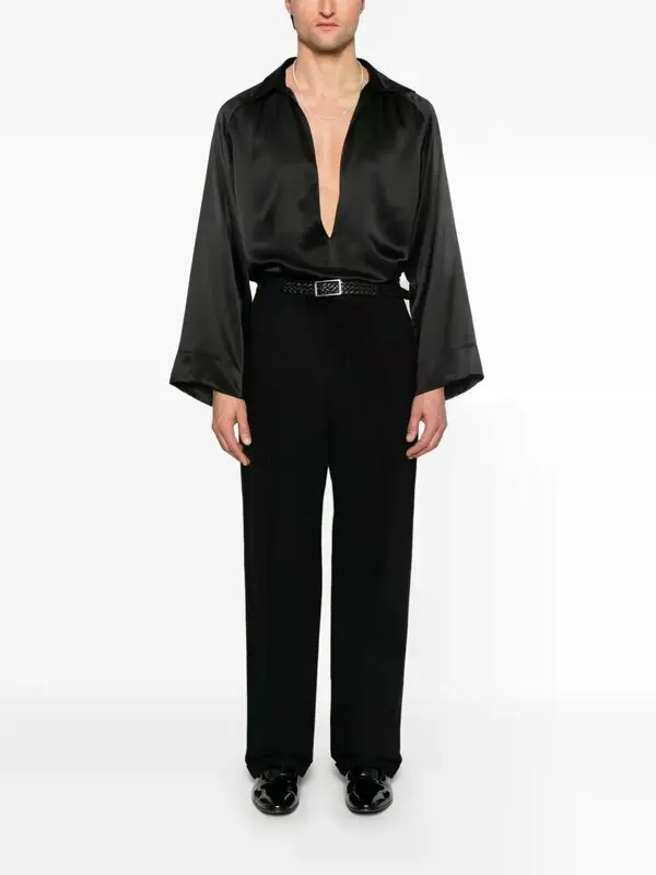 Saint Laurent Striped Flannel Trousers