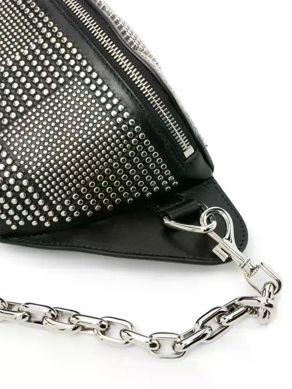 Alexander McQueen Stud-embellished Leather Messenger Bag