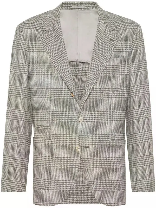 Brunello Cucinelli Single-breasted Checked Blazer