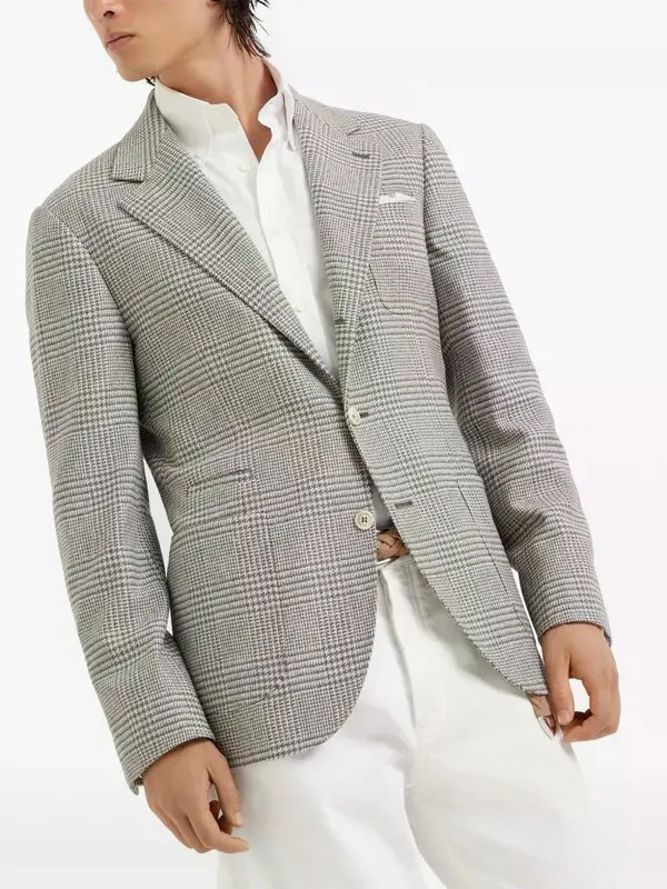 Brunello Cucinelli Single-breasted Checked Blazer