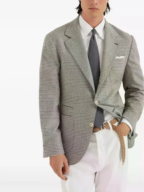 Brunello Cucinelli Single-breasted Checked Blazer