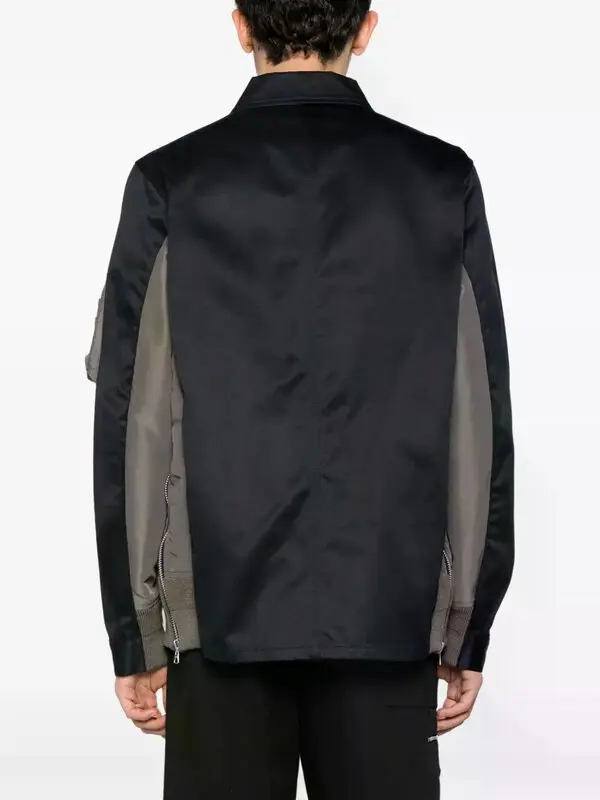 Sacai Spread-collar Panelled Shirt Jacket
