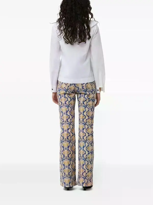GANNI Ruffle-collar Organic Cotton Blouse