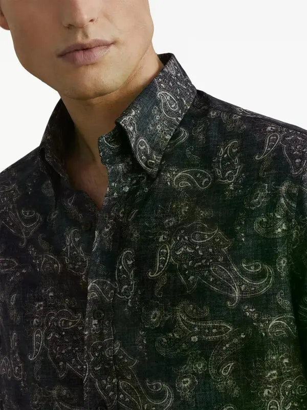 Brunello Cucinelli Jacquard Patterned Cotton Shirt