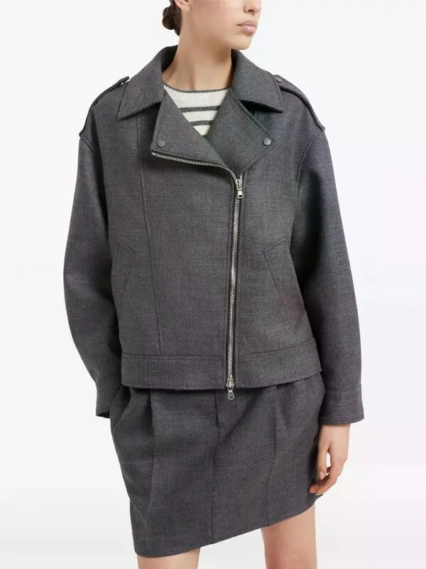 Brunello Cucinelli Virgin Wool Biker Jacket