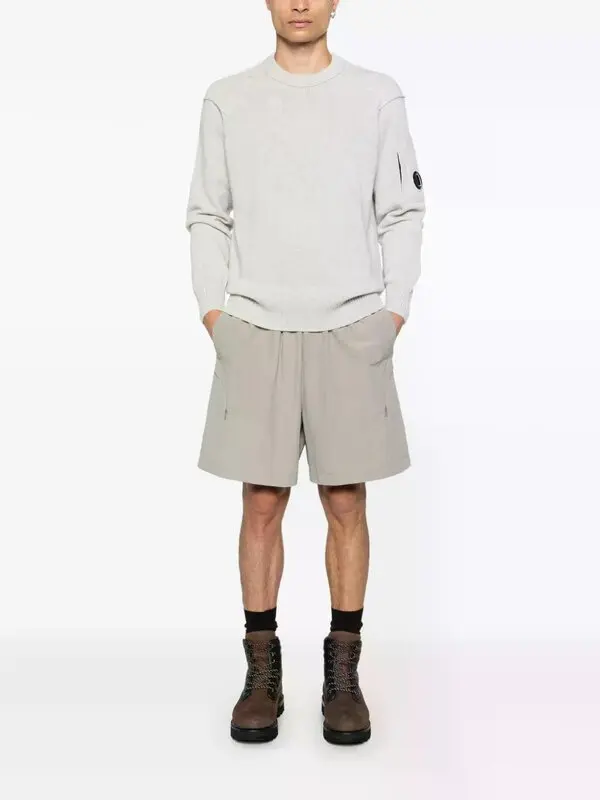 C.P. COMPANY Lens-detailed Crewneck Sweater - Grey