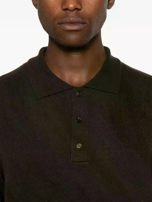 ZANONE Knitted Polo Shirt - Brown