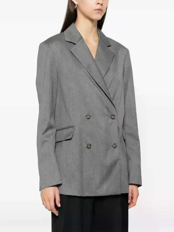 Loulou De Saison Tailored Double-breasted Twill Blazer