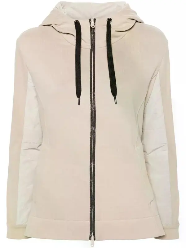 Brunello Cucinelli Zip-up Cotton Hoodie - Neutrals