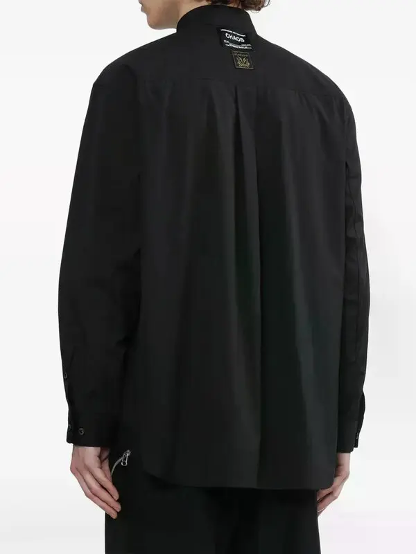 Undercover Logo-patch Cotton-blend Shirt - Black
