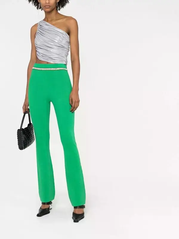 Rabanne Rhinestone-embellished Flared Trousers