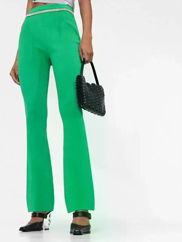 Rabanne Rhinestone-embellished Flared Trousers