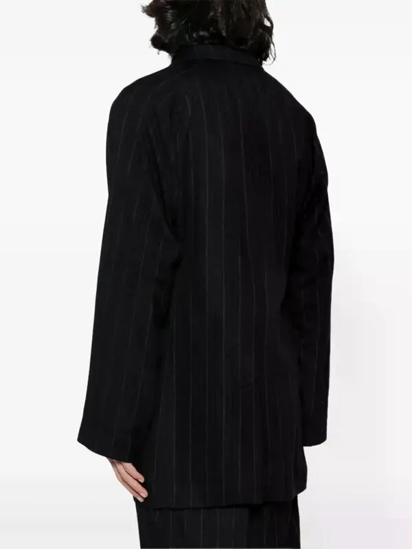 Yohji Yamamoto Pinstriped Single-breasted Blazer