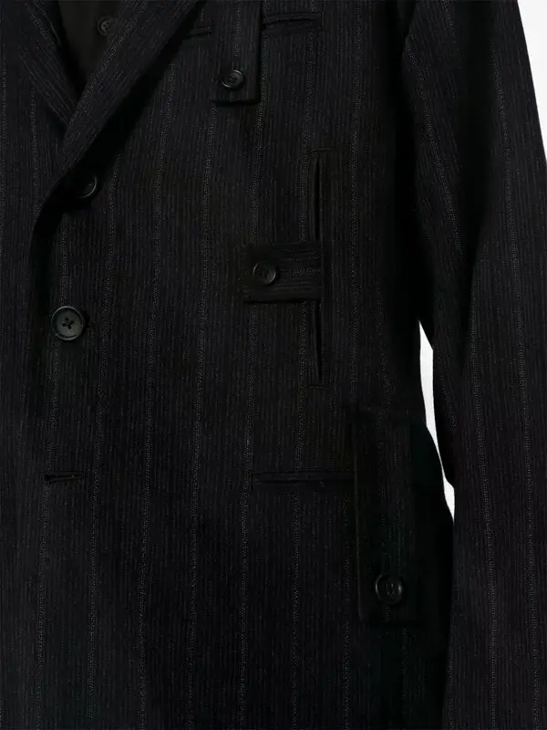 Yohji Yamamoto Pinstriped Single-breasted Blazer