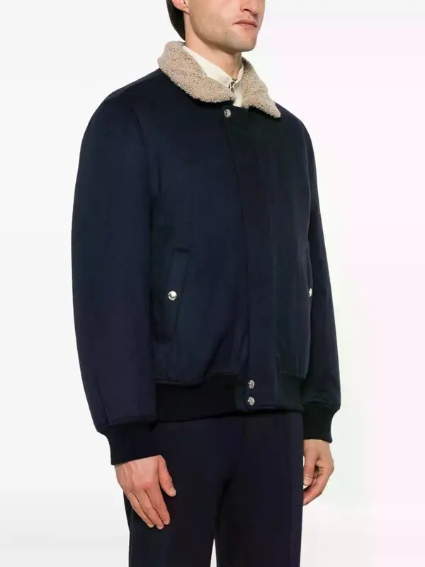 Brunello Cucinelli Shearling-collar Bomber Jacket