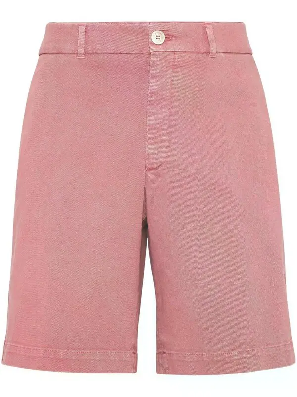 Brunello Cucinelli Knee-length Denim Bermuda Shorts - Red
