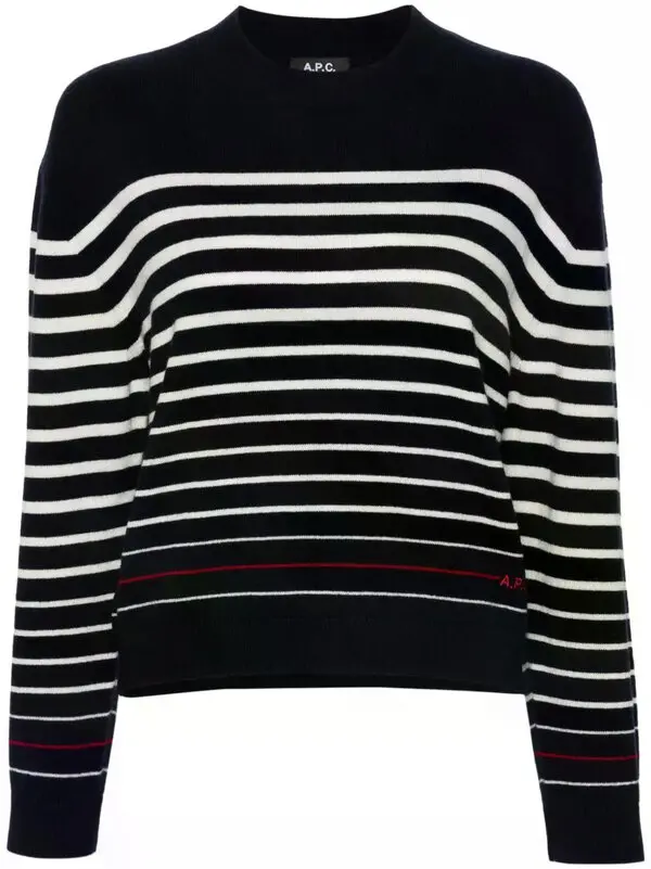 A.p.c. Striped Wool Sweater