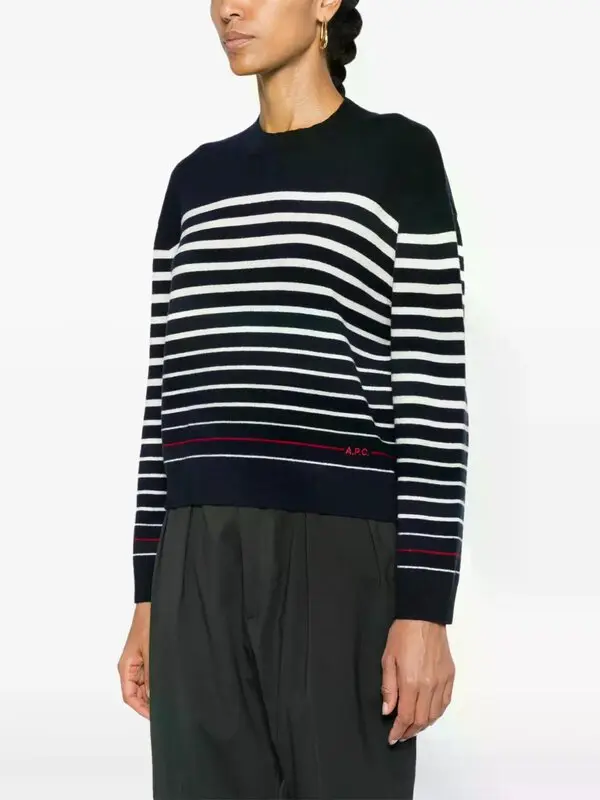 A.p.c. Striped Wool Sweater