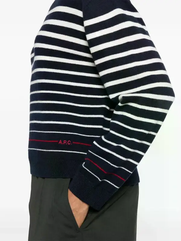 A.p.c. Striped Wool Sweater