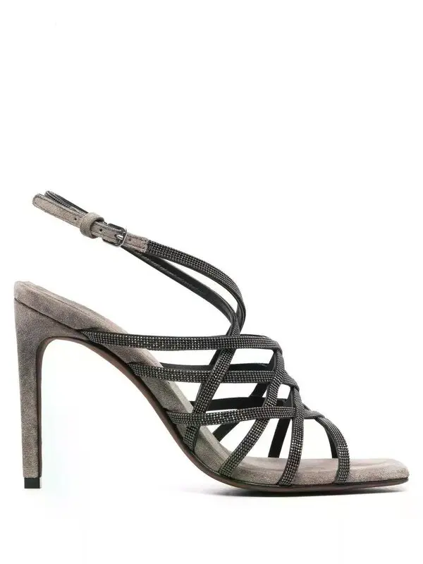 Brunello Cucinelli 110mm Heeled Suede Sandals