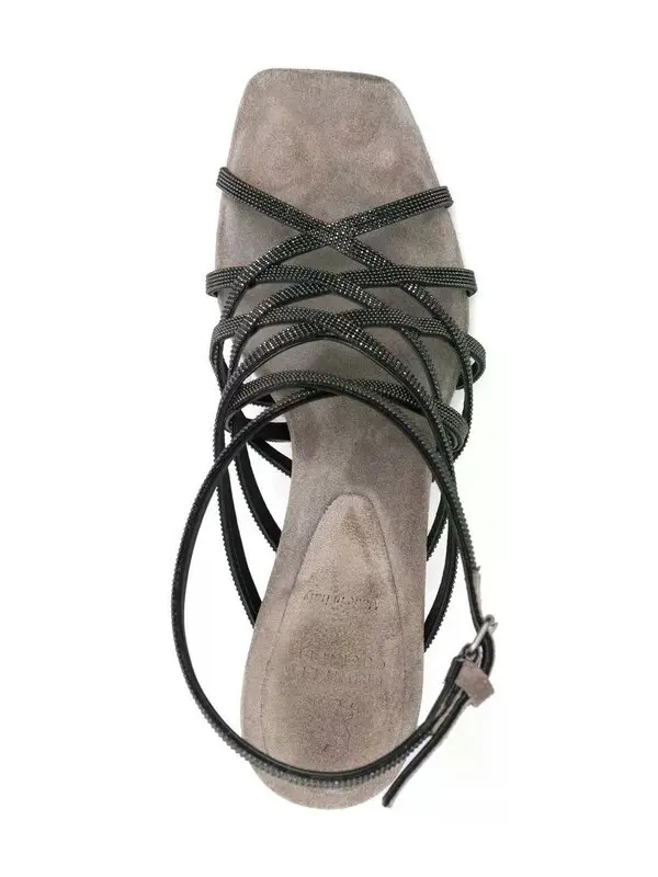 Brunello Cucinelli 110mm Heeled Suede Sandals