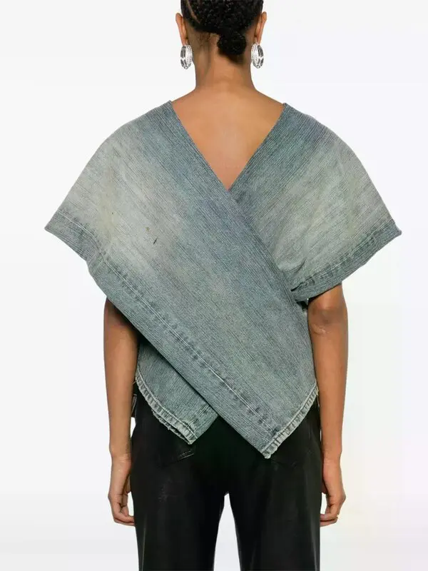 Balenciaga Trompe L'oeil Denim Top