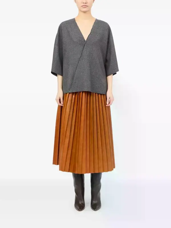 MAISON MARGIELA V-neck Blouse With Raw-cut Detail