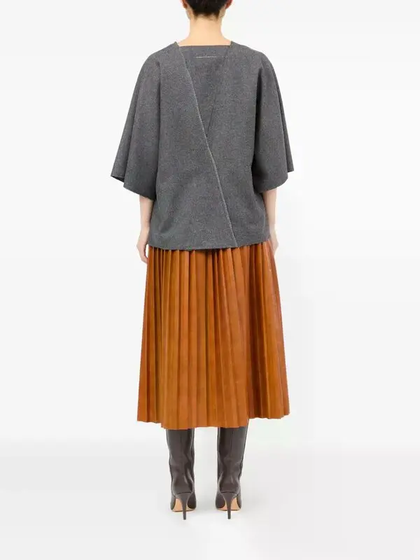 MAISON MARGIELA V-neck Blouse With Raw-cut Detail