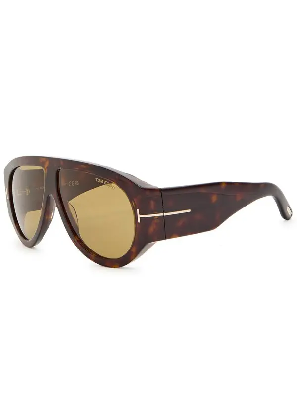 TOM FORD Bronson Aviator-style Sunglasses - Black