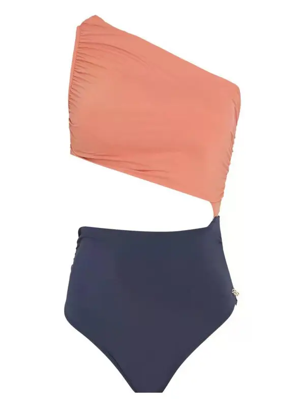 BRIGITTE Gildinha One-shoulder Swimsuit - Blue