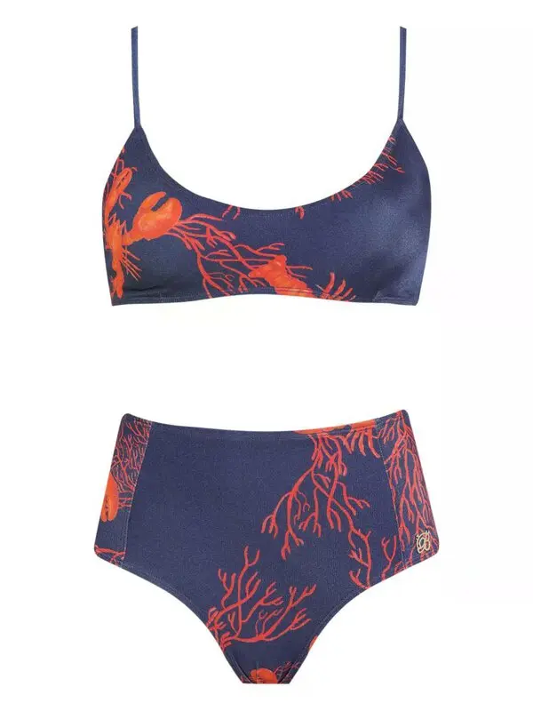 BRIGITTE Coral-print Bikini