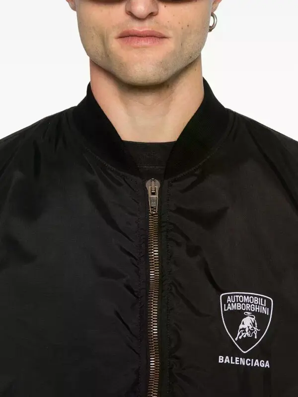 Balenciaga Automobili Lamborghini-logo Bomber Jacket - Black