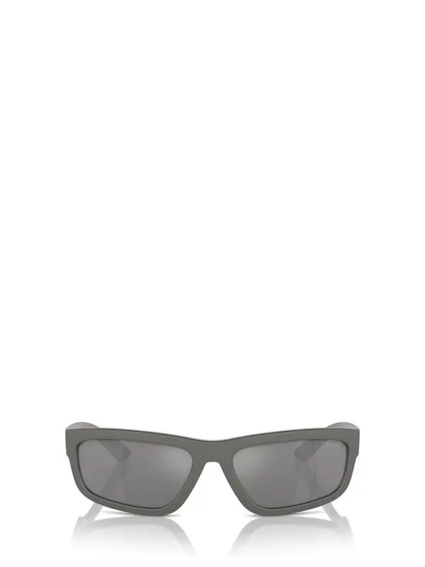 Prada Linea Rossa Rectangular Sunglasses - Grey Metal