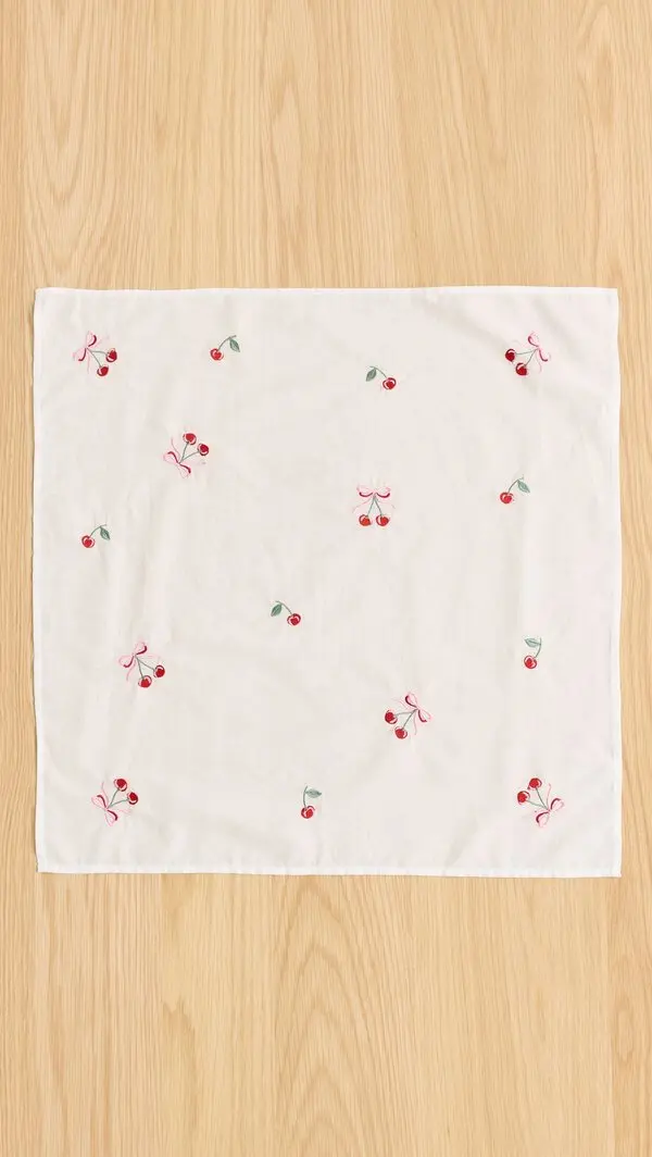 LoveShackFancy Cherry Embroidered Napkin Set