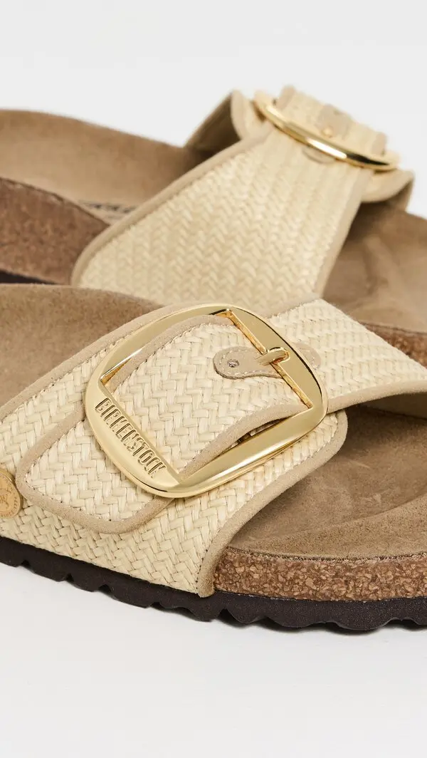 BIRKENSTOCK Madrid Big Buckle Raffia Sandals