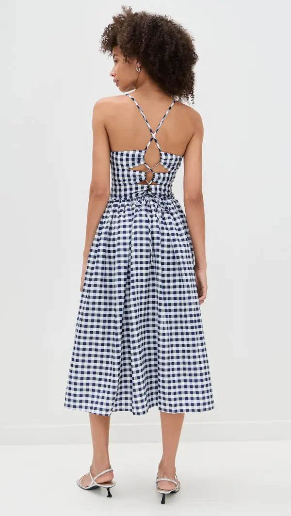 SELF-PORTRAIT Printed Taffeta Midi Dress
