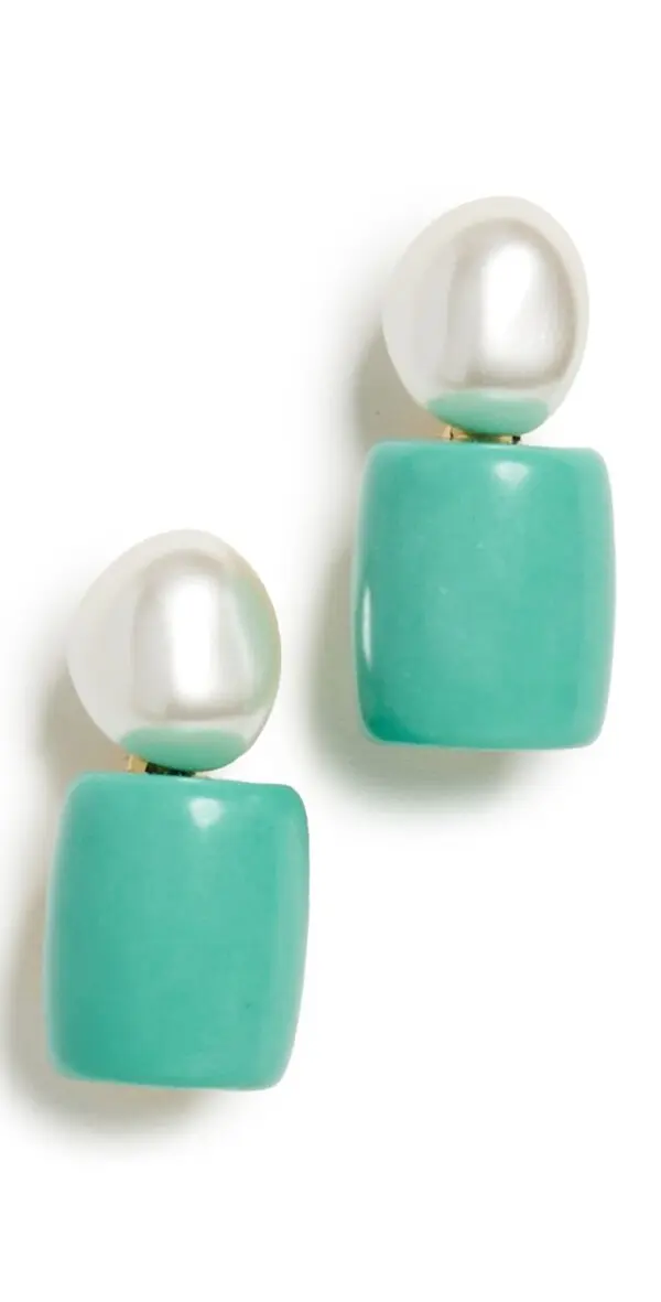 Lele Sadoughi Pebble Stud Earrings - Turquoise Sea