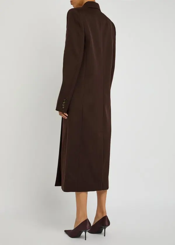 Stella McCartney Double-breasted Pinstripe Twill Coat