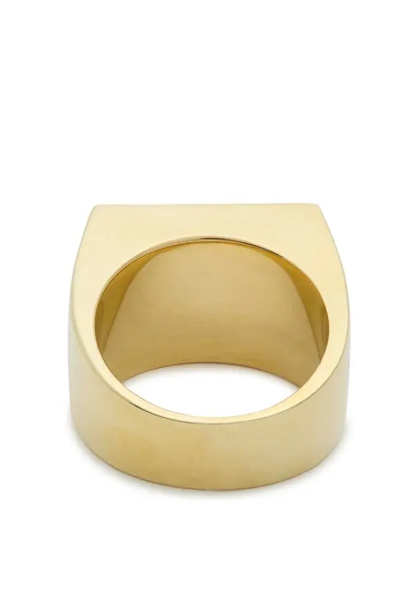 LEGIER Stone-embellished Brass Ring - Green