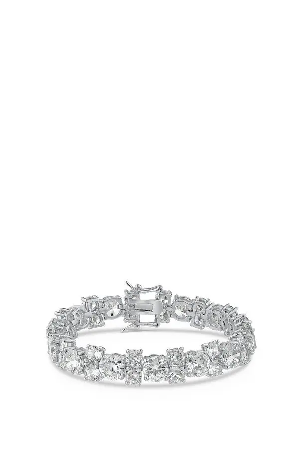 KENNETH JAY LANE Round Cubic Zirconia Statement Bracelet - Natural