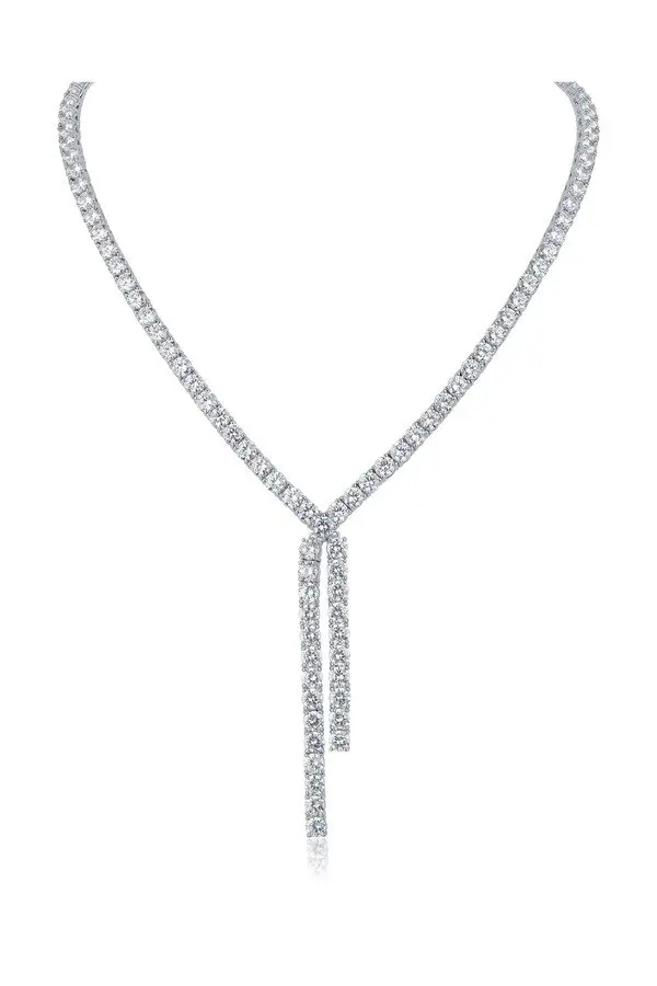 KENNETH JAY LANE Cz Crossover Y-necklace - Natural