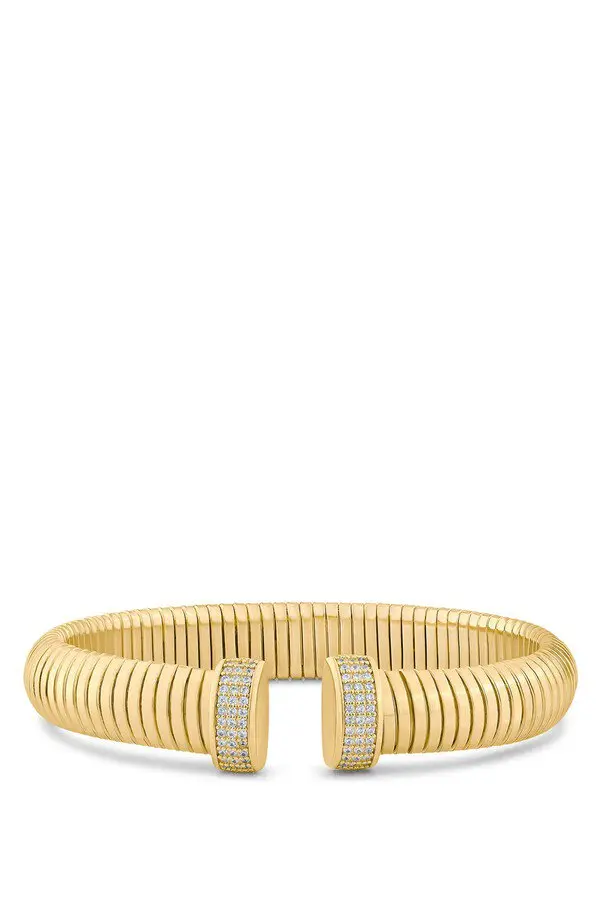 KENNETH JAY LANE Thin Coil Cuff - Gold