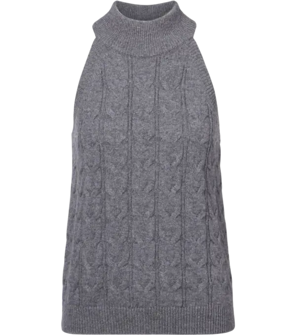 LISA YANG Serafine Cable-knit Cashmere Top