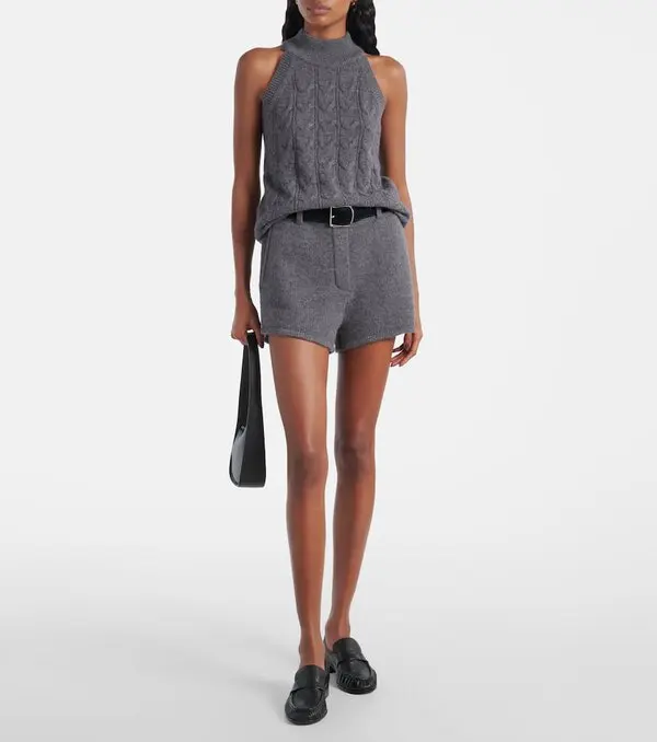 LISA YANG Serafine Cable-knit Cashmere Top