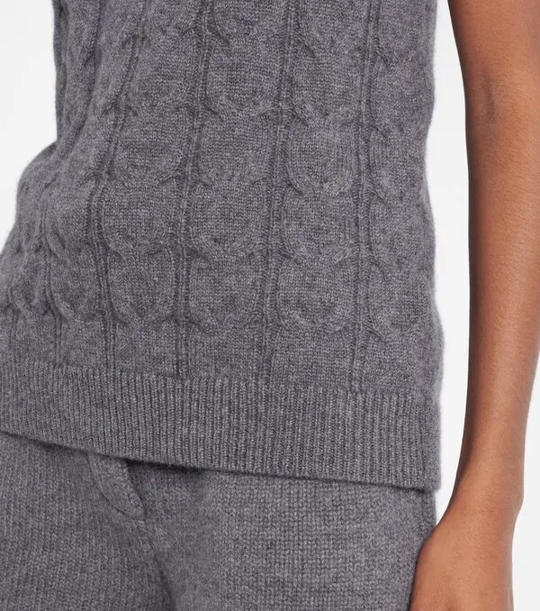 LISA YANG Serafine Cable-knit Cashmere Top