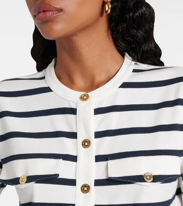 FRAME Striped Organic Cotton Top