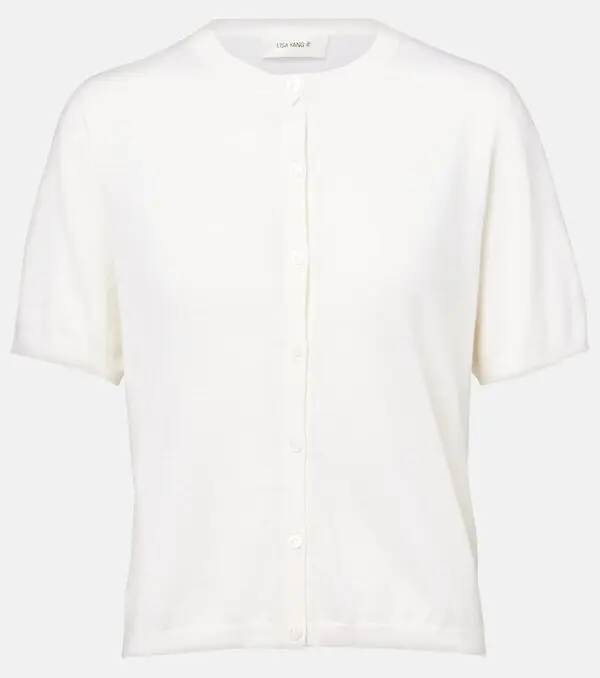 LISA YANG Charlotte Cashmere Cardigan - White