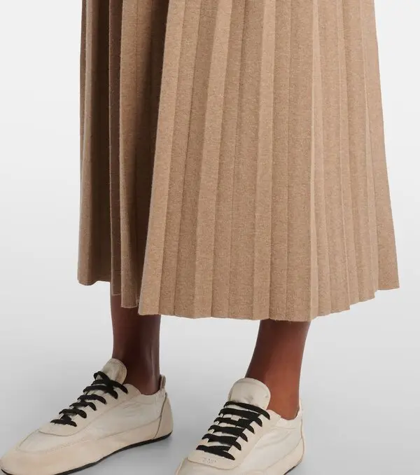 LISA YANG Minda Cotton And Cashmere Midi Skirt
